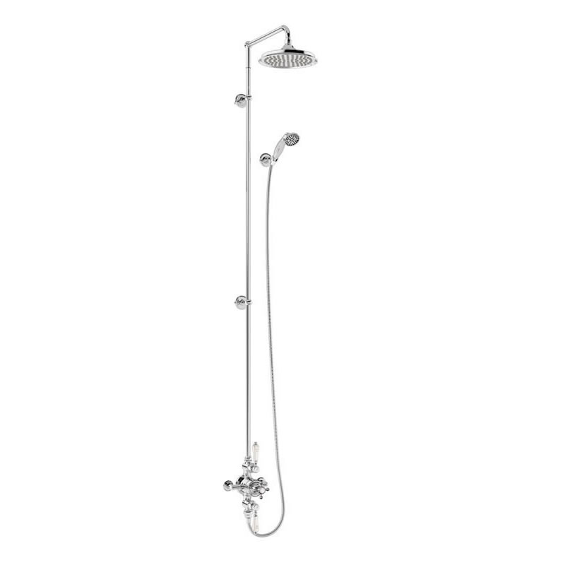 Avon Thermostatic Exposed Shower Valve Dual Outlet,Extended Rigid Riser ...