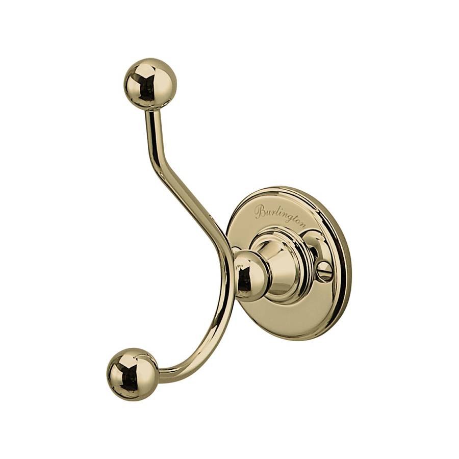 Double Robe Hook (Chrome) in Accessories | SKU A4CHR | Burlington Bathrooms