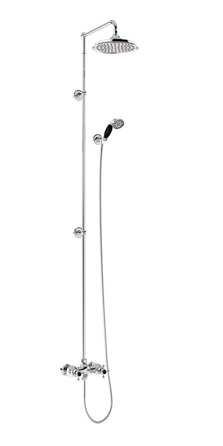 Eden Thermostatic Exposed Shower Bar Valve Dual Outlet with Extended ...
