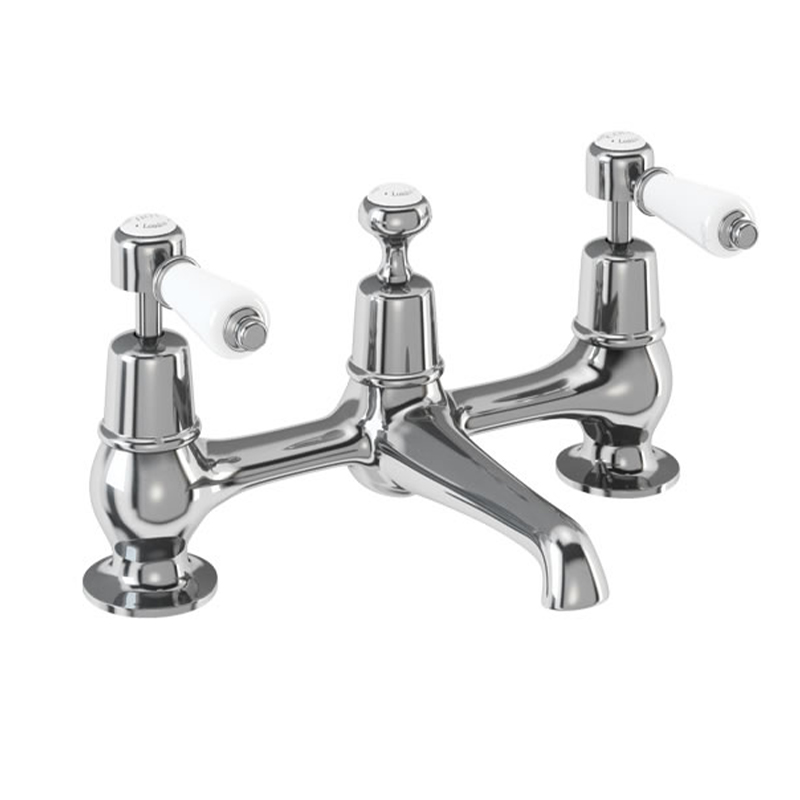 Kensington 2 Tap Hole Bridge Basin Mixer with Plug & Chain Waste ...