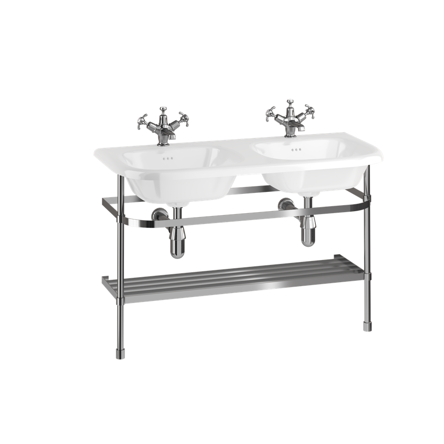 Double Roll Top Basin with Stainless Steel Stand (Double Roll Top Basin ...