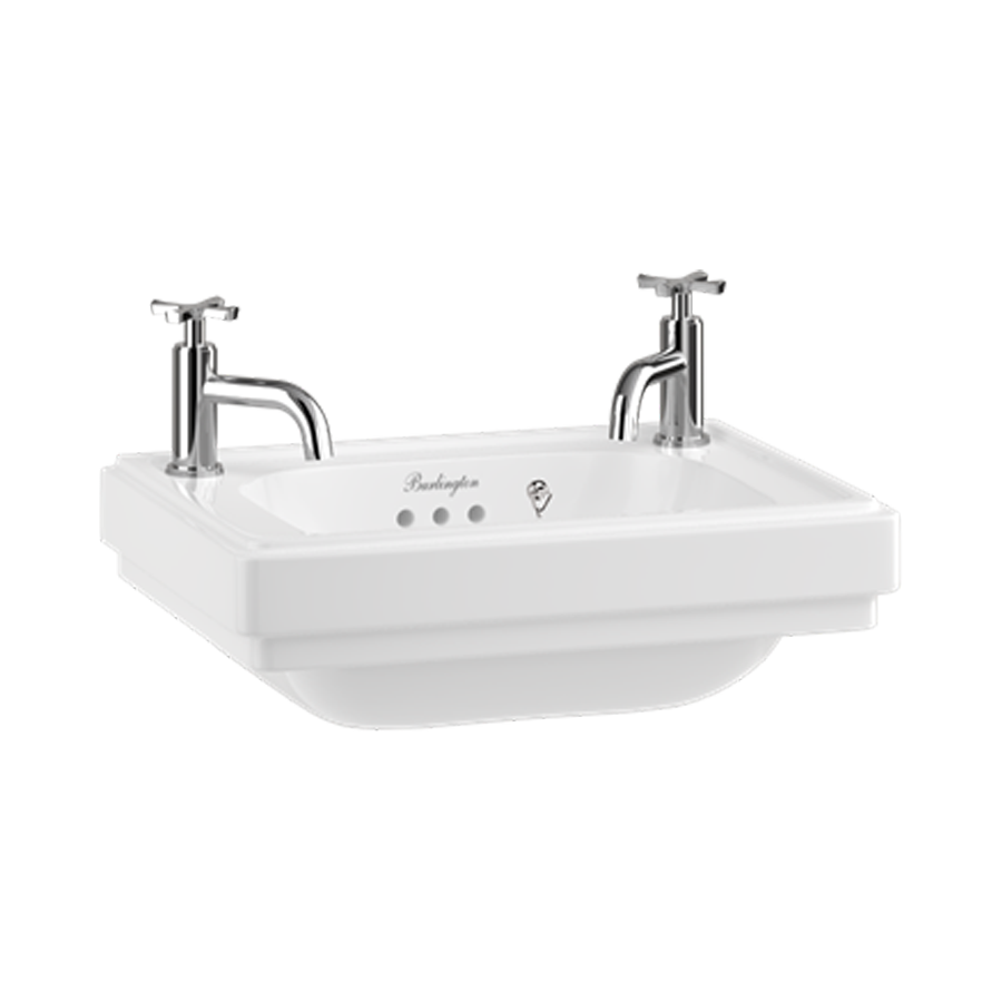 Riviera 450mm Cloakroom Basin (with 2 tap holes) | SKU RIV8_2TH ...