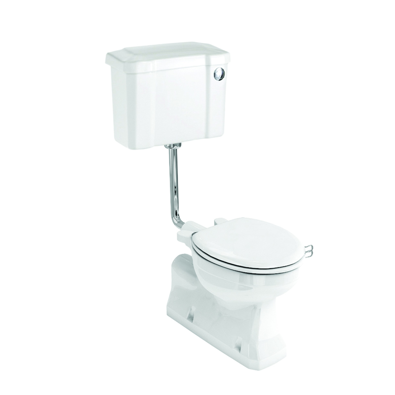 S Trap Low Level WC with 520 Front Push Button Cistern (S Trap Low ...