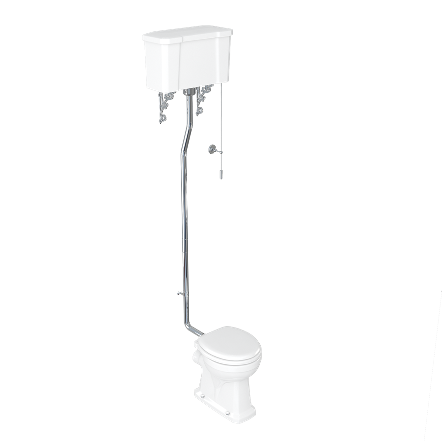 Standard High Level WC with Dual Flush Ceramic Cistern (Standard High ...